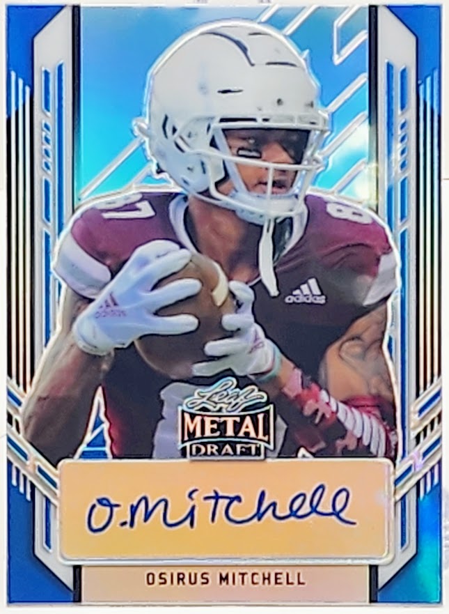2021 Leaf Metal Draft Portraits Blue Rainbow #PA-OM1 Osirus Mitchell ...