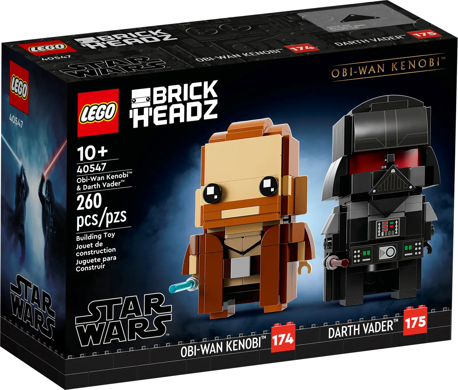 LEGO BrickHeadz Star Wars Obi-Wan Kenobi & Darth Vader 40547 | The ...