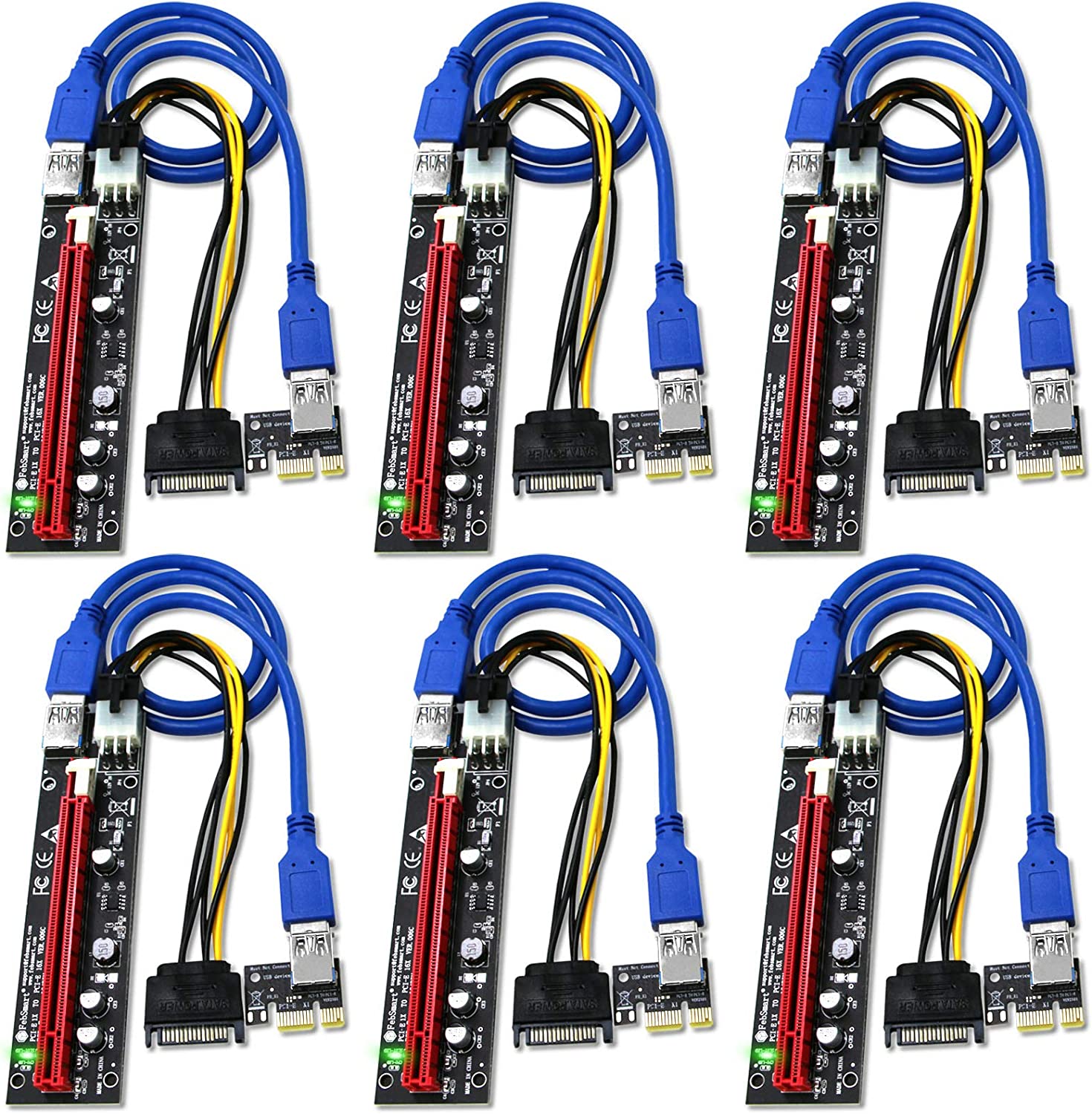FebSmart GPU Riser for Ethereum Mining Rigs, PCIE Risers for ETH Minin ...