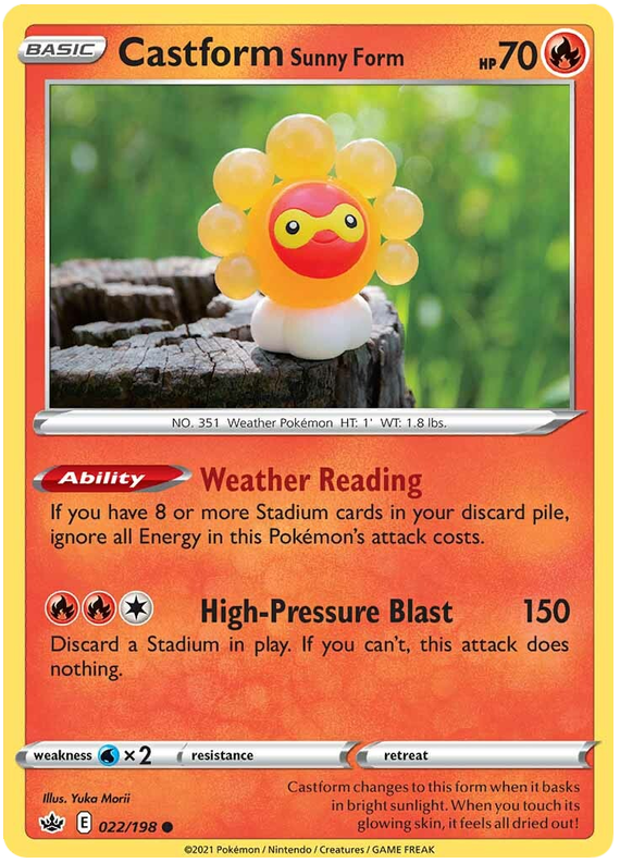 Sword and Shield Chilling Reign 022 Castform Sunny Form – WOFSPORTS