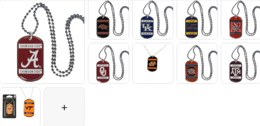 NCAA Official Licensed Dog Tags Necklace - Choose Yours – WOFSPORTS
