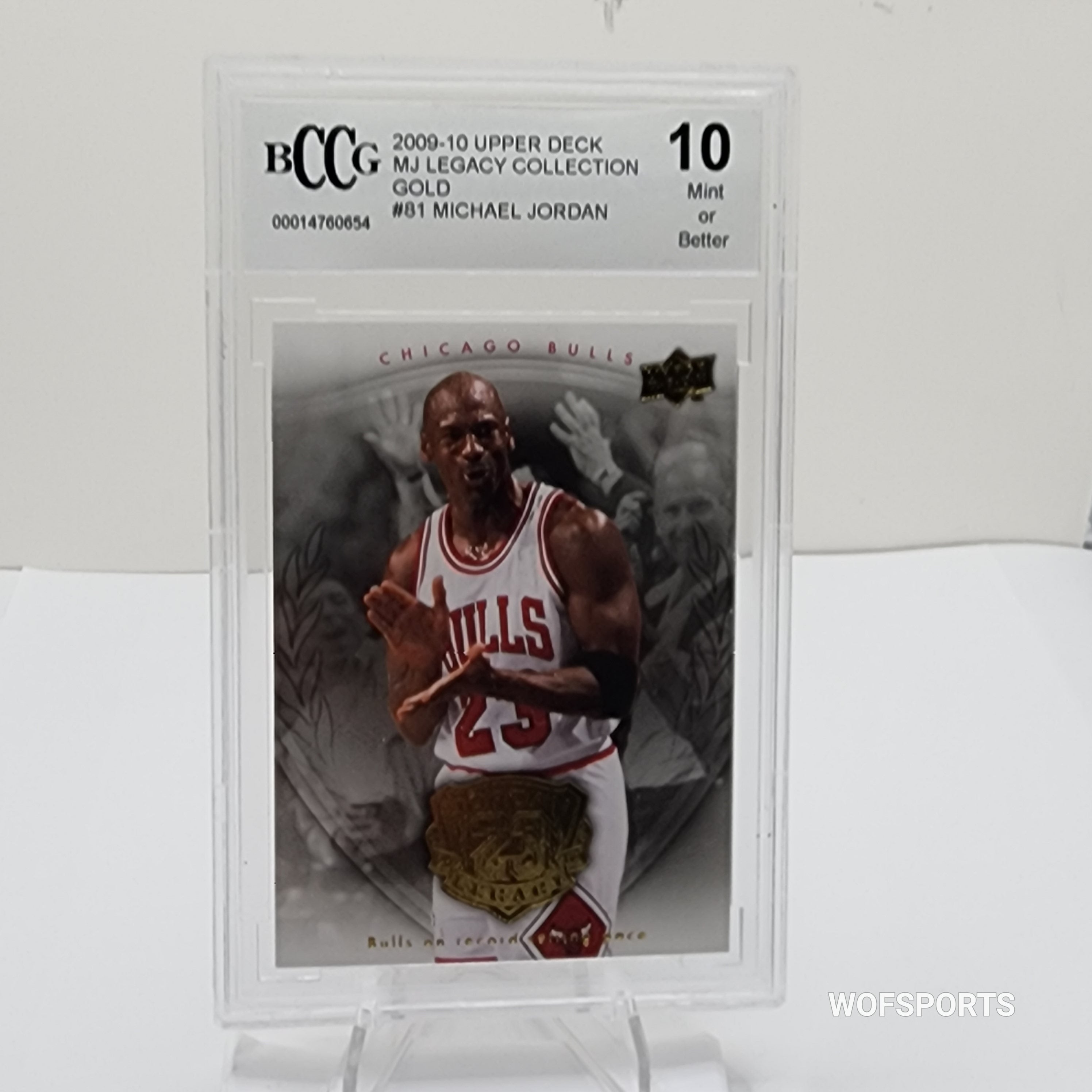 2009 Upper Deck Michael Jordan MJ Legacy Collection Gold #81 BCCG 10 ...