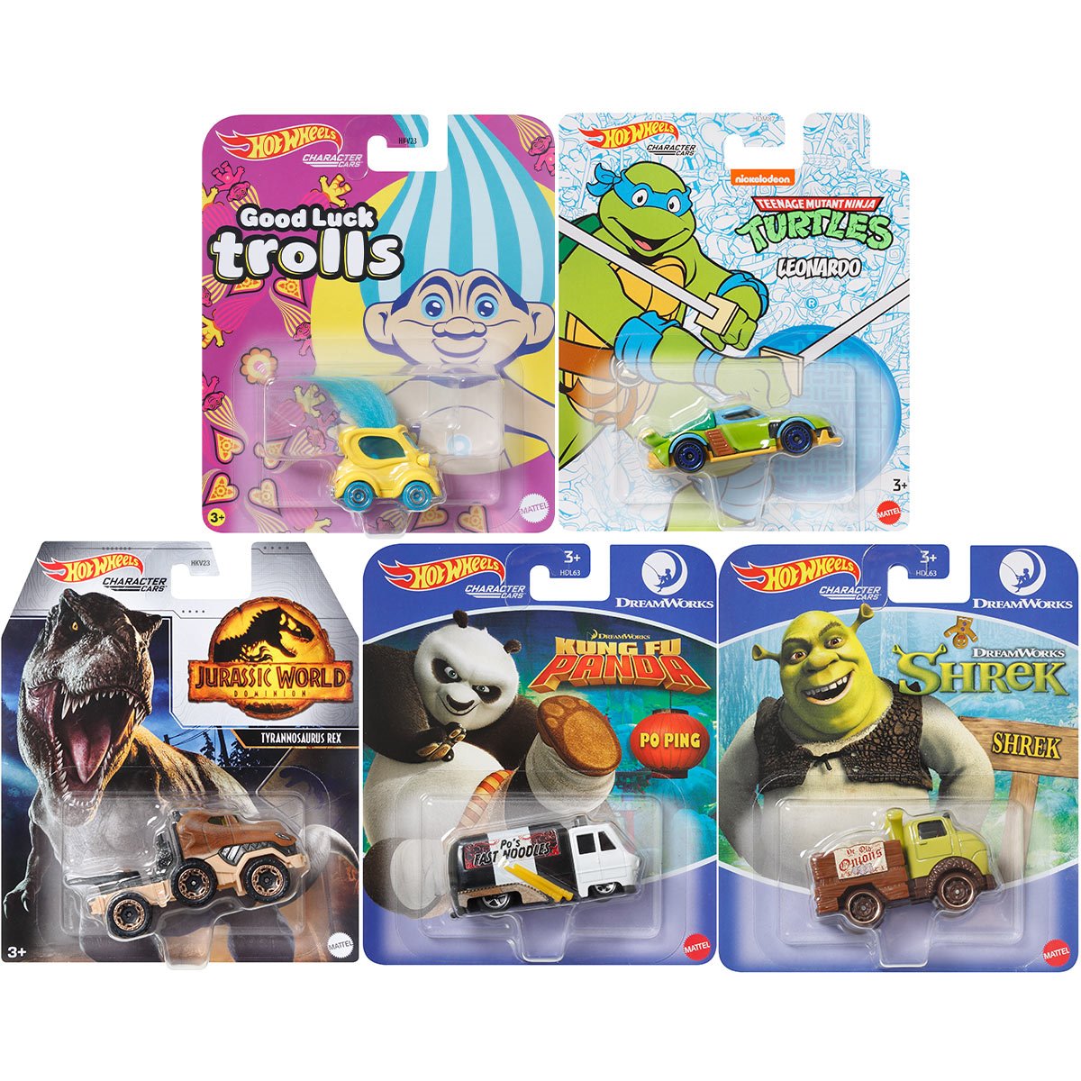 2023 Hot Wheels Entertainment Character Car - TMNT, Shrek, Jurassic ...