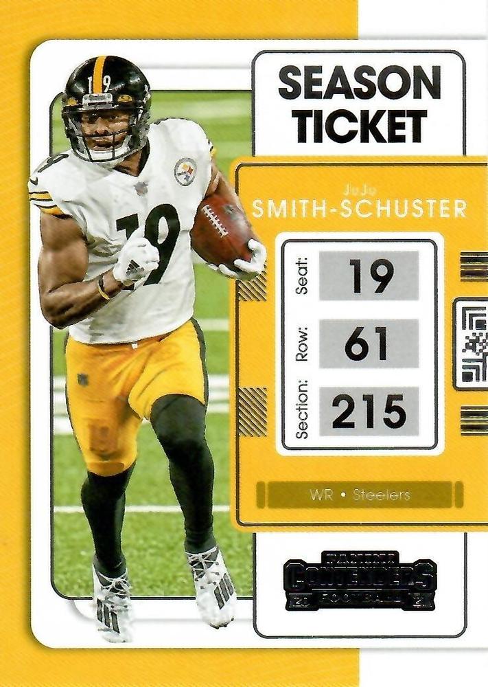 2021 Panini Contenders Season Ticket JuJu Smith-Schuster #83 Pittsburgh ...