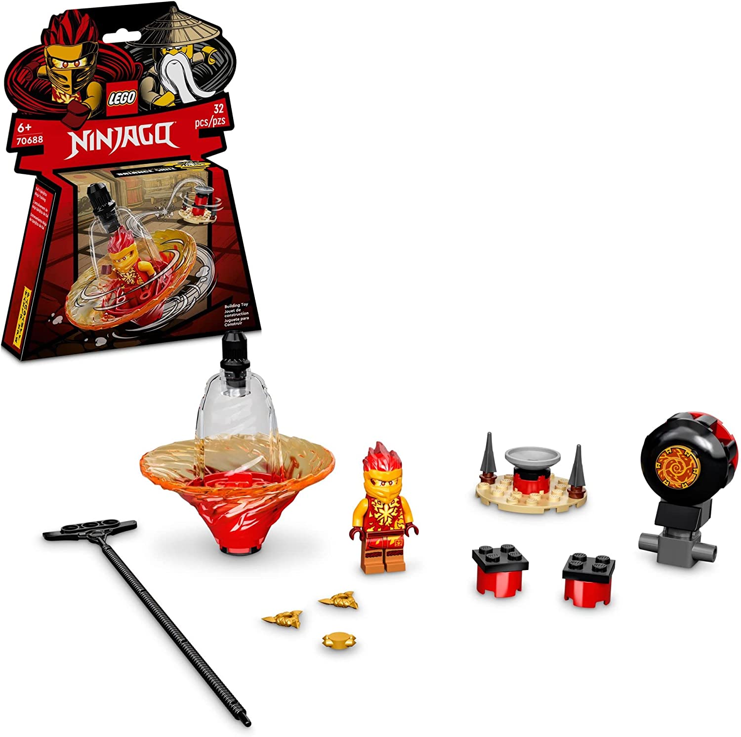 LEGO NINJAGO Kai’s Spinjitzu Ninja Training 70688 Spinning Toy Buildin ...