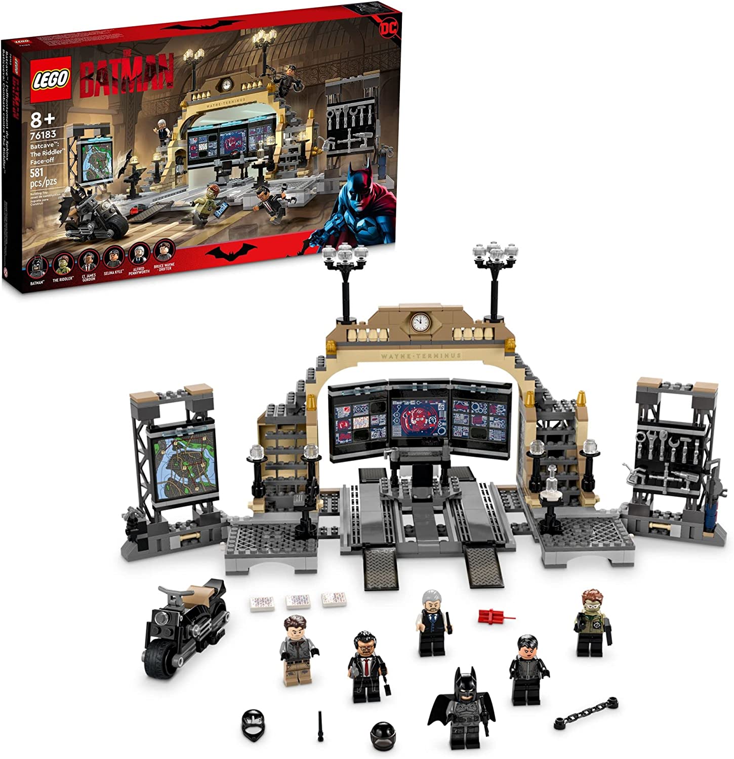LEGO Super Heroes DC Comics Batcave: The Riddler Face-off 76183 ...