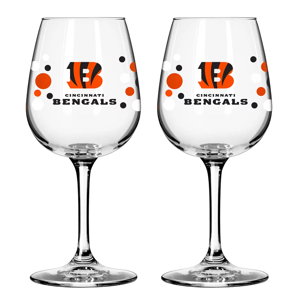 Cincinnati Bengals Pokadot Wine Glass 12 Oz. 2 Pack | The Northwest ...