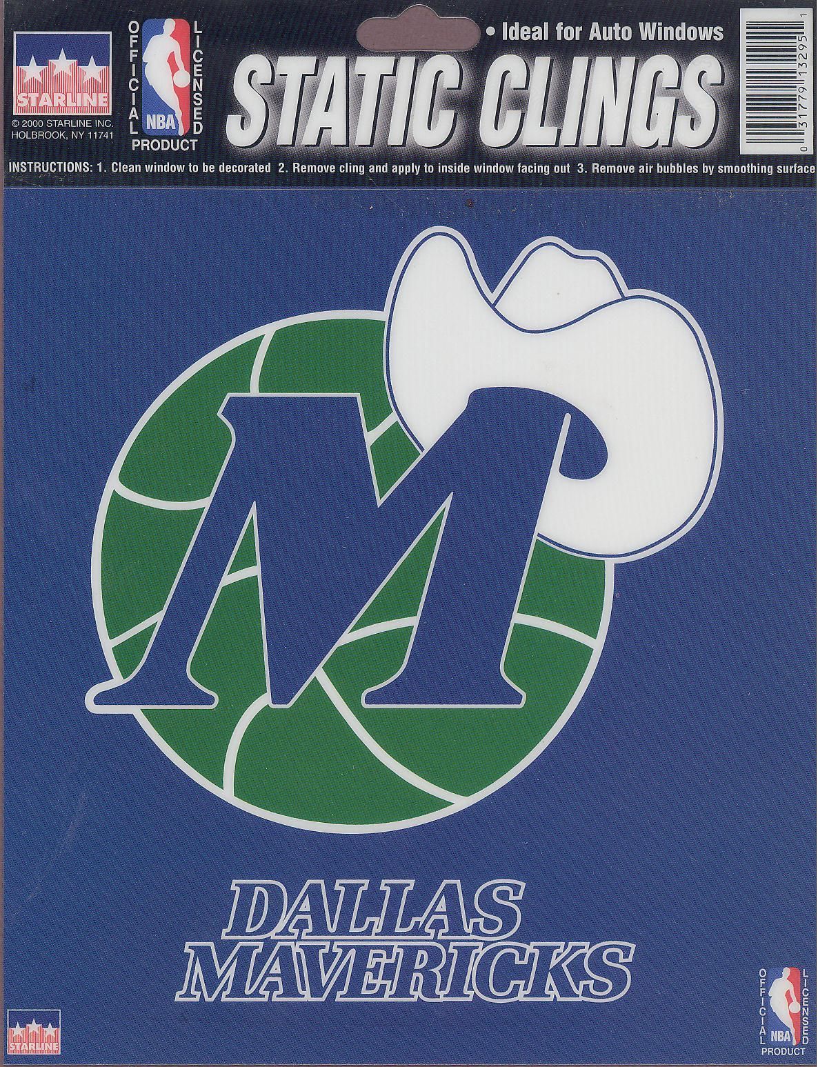 Dallas Mavericks Throwback Window Cling | The Northwest Company | WOFSPORTS